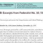 Handout B: Excerpts from Federalist No 10, 51, 55, and 57 | National ...