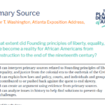 Booker T. Washington, Atlanta Exposition Address, 1895 | Bill of Rights ...