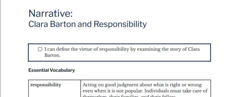 Clara Barton and Responsibility Narrative - Bill of Rights Institute