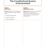 The Constitutional System of Government Graphic Organizer | Separation ...
