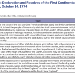 Excerpted Primary Source: Declaration and Resolves of the First ...