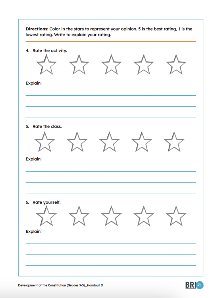 3-5 Development of the Constitution Student-Self Assessment