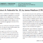 Handout A: Federalist No. 10, by James Madison (1787) | Bill of Rights ...