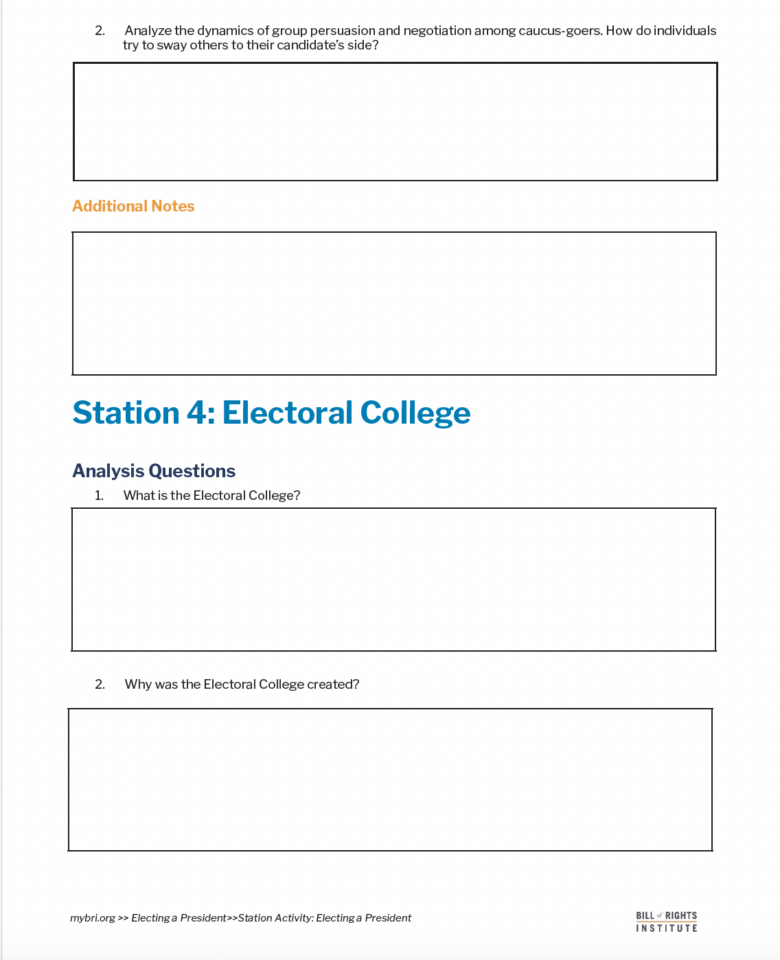 Electing a President | How is the President Elected? Station Activity ...