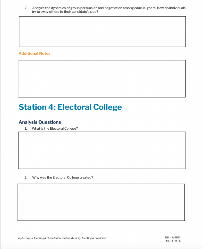 Electing a President | How is the President Elected? Station Activity ...