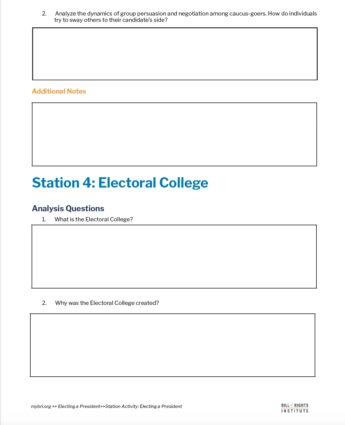 Electing a President | How is the President Elected? Station Activity ...