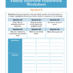 Family Interview Homework Worksheet | Colonial Era | Elementary