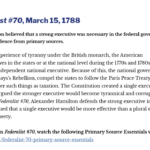 Federalist 70 | Primary Source | The Bill of Rights Institute