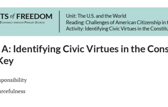 Handout A: Civic Virtues and the Constitution Answer Key | Bill of ...