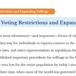 The History of Voting Rights, Restrictions and Expanding Suffrage ...