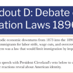 Debate over Immigration Laws 1896–1897 | Bill of Rights Institute