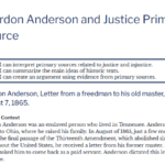Jourdon Anderson and Justice Narrative and Letter | Bill of Rights ...