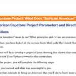 Being an American Capstone Project Parameters and Directions | Bill of ...