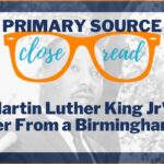 Martin Luther King Jr.'s Letter from Birmingham Jail, reading King's ...