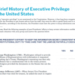 Handout B: A Brief History of Executive Privilege in the United States ...