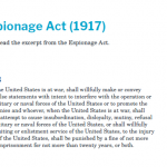 Handout C: The Espionage Act (1917) | National Leader in Civic ...