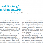 Handout C: "The Great Society," Lyndon Johnson, 1964 | Bill of Rights ...