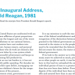 Handout D: First Inaugural Address, Ronald Reagan, 1981 | Bill of ...