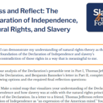 Assess and Reflect: Student Reflection Natural Rights | Bill of Rights ...
