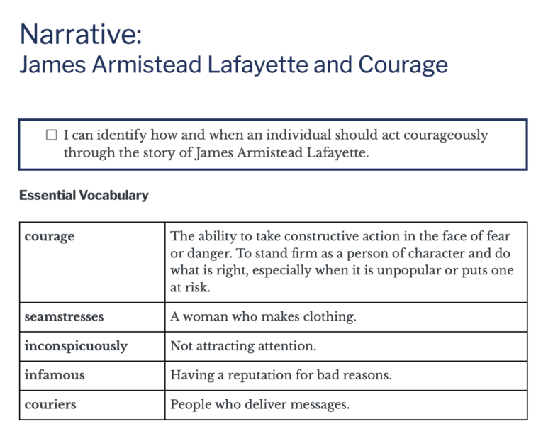 James Armistead Lafayette and Courage Narrative - Bill of Rights Institute