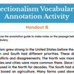 Sectionalism Vocabulary Annotation Activity | Causes of the Civil War ...