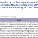 Primary Source: The Declaration of the Causes and Necessity of Taking ...