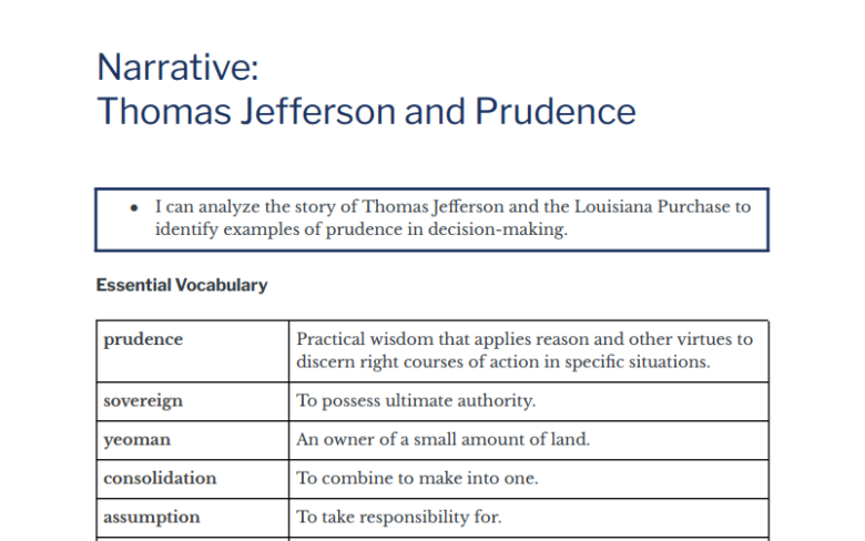 Examples Of Prudence Virtue