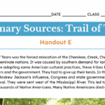 Trail of Tears Primary Sources | Expansion | Elementary