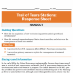 Trail of Tears Station Response Sheet Handout | Native American History ...