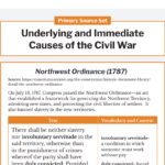 Underlying and Immediate Causes of the Civil War Primary Source Set ...