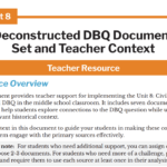 Unit 8: Civil War Deconstructed DBQ Document Set and Teacher Context ...