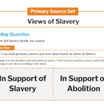 Views of Slavery and Abolition Middle School Primary Source Set