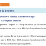 Yes, Congress is Broken | The Legislative Branch Point-Counterpoint ...