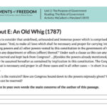 Primary Source: An Old Whig | Bill of Rights Institute