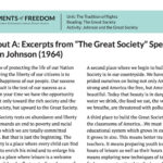 Primary Source: Excerpts from "The Great Society" (1964) | Bill of ...