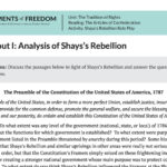 Handout I: Analysis of Shays's Rebellion | Bill of Rights Institute
