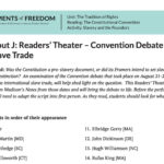 Handout J: Readers’ Theater Convention Debate on Slave Trade | Bill of ...