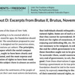 Primary Source: Excerpts from Brutus II | Bill of Rights Institute