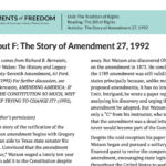 Handout F: The Story of Amendment 27 | Bill of Rights Institute