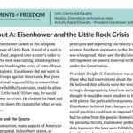Handout A: Eisenhower and the Little Rock Crisis | Bill of Rights Institute