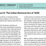 Handout D: The Indian Removal Act of 1830 | National Leader in Civic ...