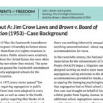Handout A: Jim Crow Laws and Brown v. Board of Education (1953) - Case ...
