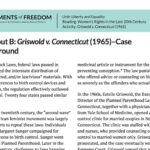 Handout B: Griswold v. Connecticut (1965) Case Background | Bill of ...