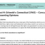 Handout H: Griswold v. Connecticut Concurring and Dissenting Opinions ...
