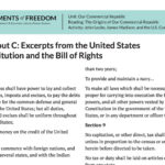 Handout C: Excerpts from the United States Constitution and the Bill of ...