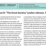 Handout D: "The Great Society," Lyndon Johnson, 1964 | Bill of Rights ...