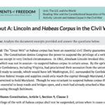 Handout A: Lincoln and Habeas Corpus in the Civil War - Bill of Rights ...