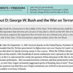 Handout D: George W. Bush and the War on Terror | Bill of Rights Institute