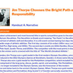Jim Thorpe Chooses the Bright Path of Responsibility - Handout A ...