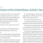 Handout C: Article I, Section 8 of the U.S. Constitution | National ...